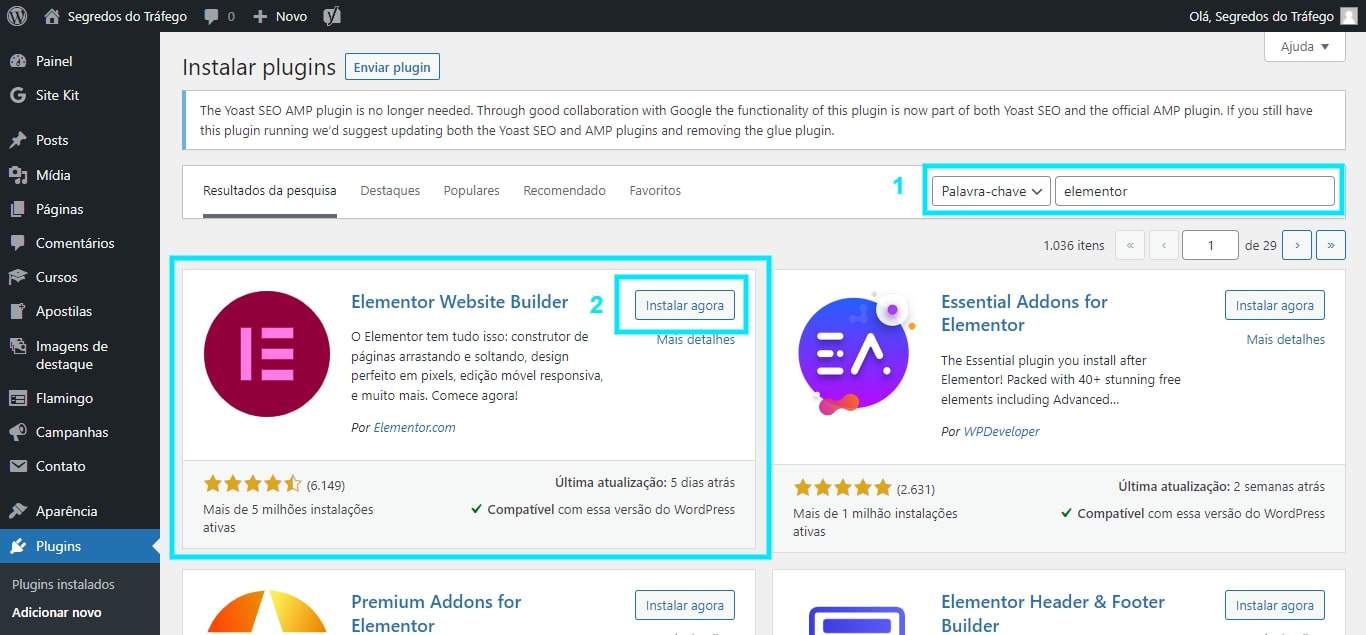Como instalar o Elementor no Wordpress [Tutorial] - Segredos do Tráfego